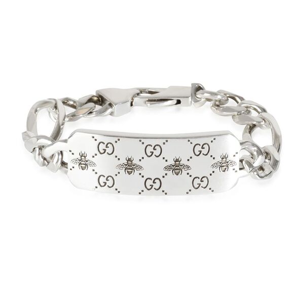 Gucci | Jewelry | Gucci Gg Bee Engraved Bracelet In Sterling Silver ...